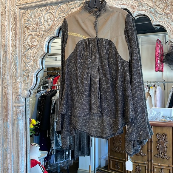 Jackets & Coats | Gold Fleck Jacket With Soft Sweater Fabric And Angel ...